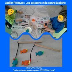 Jeu la pêche aux poissons et la canne à pêche